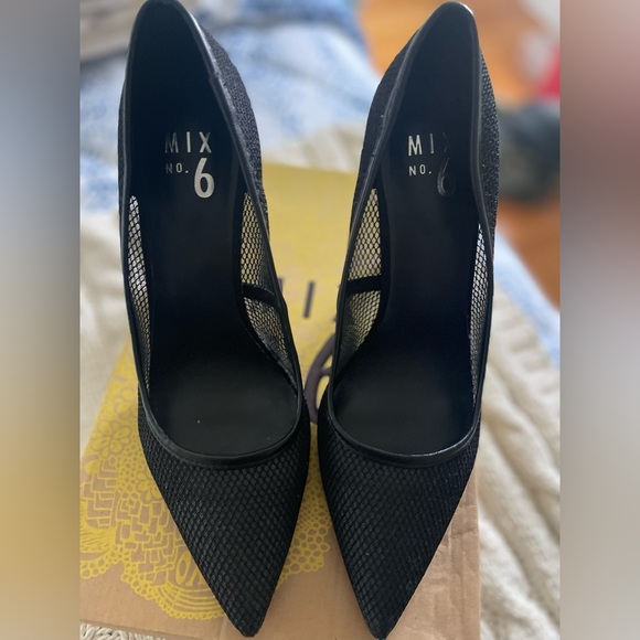 Mix No. 6 | Shoes | Mix No 6 Black Mesh High Heel Pumps Size | Poshmark